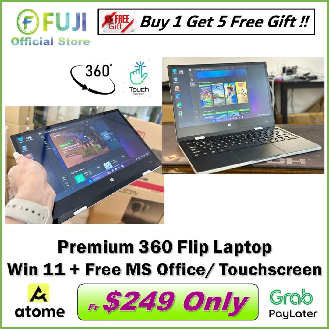 Jumper 360 Flip + Touch Screen Laptop - Windows 11 + Free MS Office ...