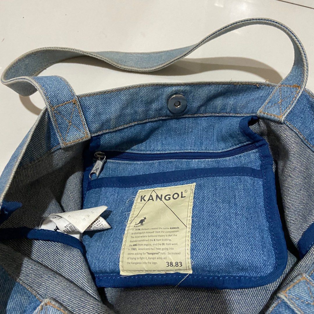 Kangol denim tote bag, Women's Fashion, Bags & Wallets, Tote Bags on ...