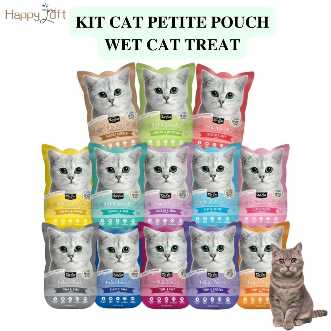 Kit Cat Petite Pouch Wet Cat Treat Food Kitten Cat Training Complete ...