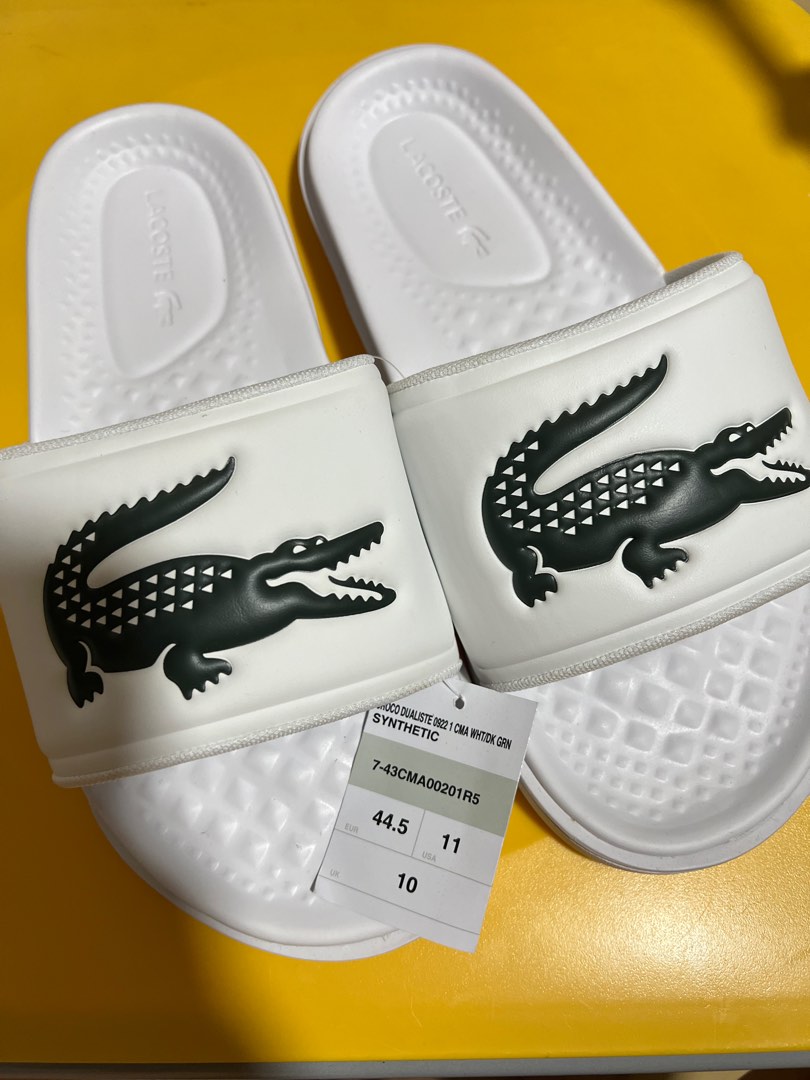 Lacoste Slides Slippers, Men's Fashion, Footwear, Flipflops and Slides ...