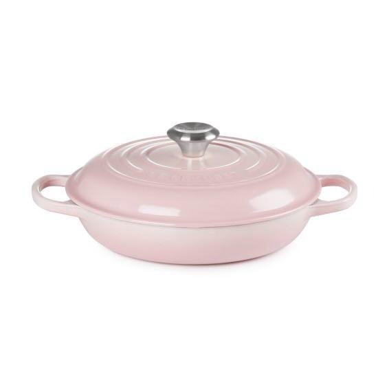 Le Creuset 26cm Signature Buffet (Shell Pink), Furniture & Home Living ...
