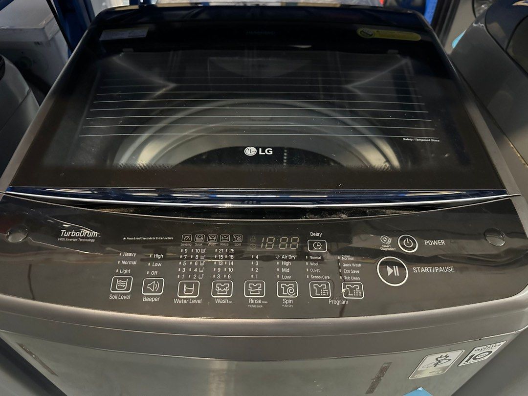 LG 12KG Smart Inverter T2312VSAV Top Load Washing Machine, TV & Home Appliances, Washing ...