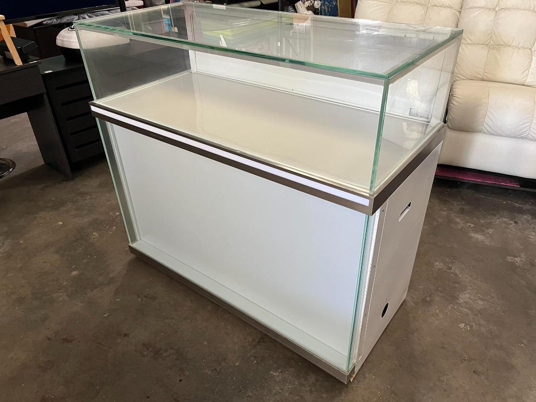 Lightbox Showcase Glass Display Cabinet Counter, Furniture & Home Living, Furniture, Shelves ...