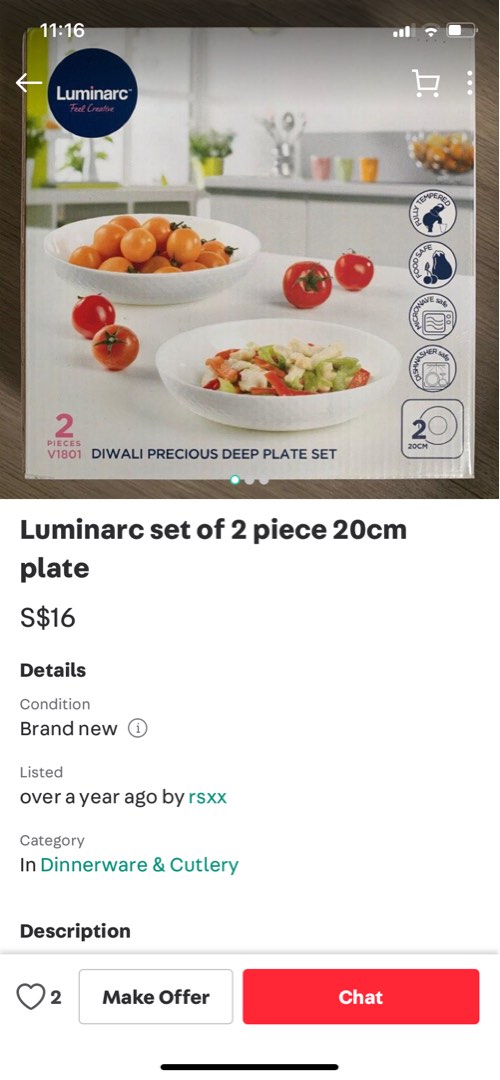 Luminarc plates, Furniture & Home Living, Kitchenware & Tableware ...