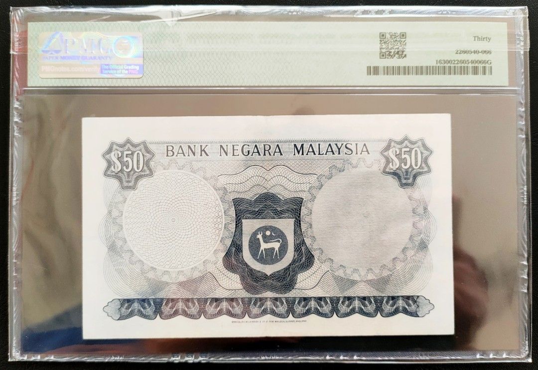 Malaysia 3rd series Rm50 Pmg30, Hobbies & Toys, Memorabilia & Collectibles, Currency on Carousell