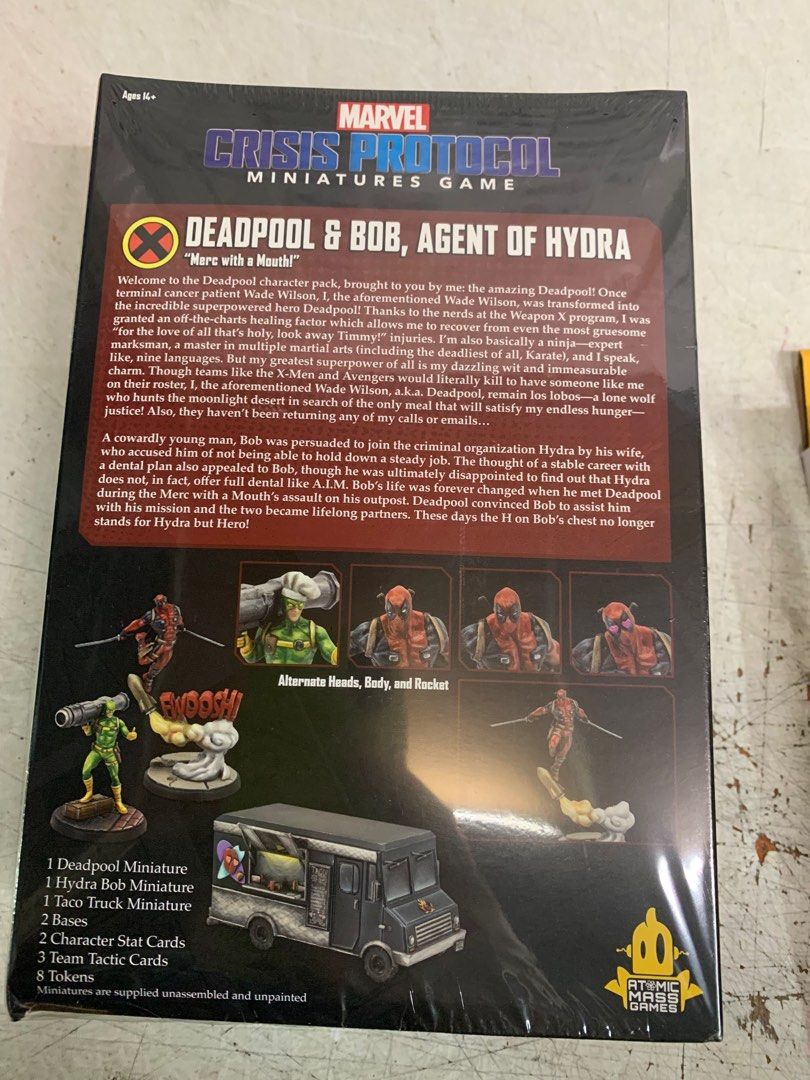 MARVEL CRISIS PROTOCOL DEADPOOL &BOB AGENT OF HYDRA, Hobbies & Toys ...