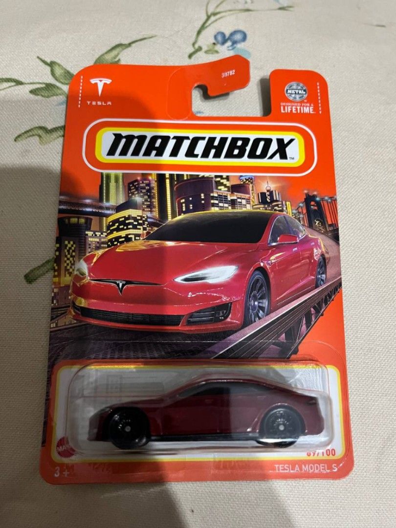 Matchbox Tesla Model S Red, Hobbies & Toys, Toys & Games on Carousell