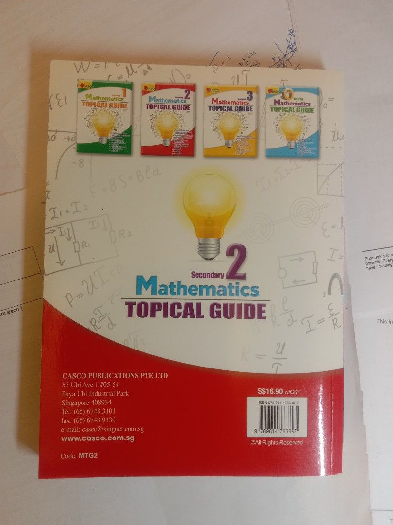 Maths topical revision guide assessment practise book secondary 1/2, Hobbies & Toys, Books ...