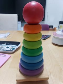 Kmart rainbow stacker, Babies & Kids, Infant Playtime on Carousell