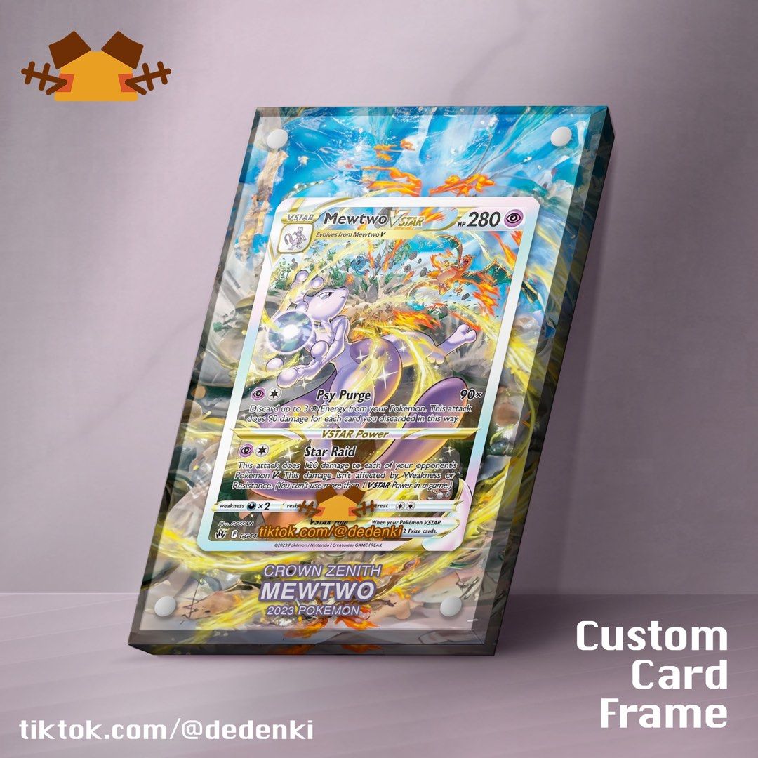 Mewtwo VSTAR Custom Card Frame, Hobbies & Toys, Toys & Games on Carousell