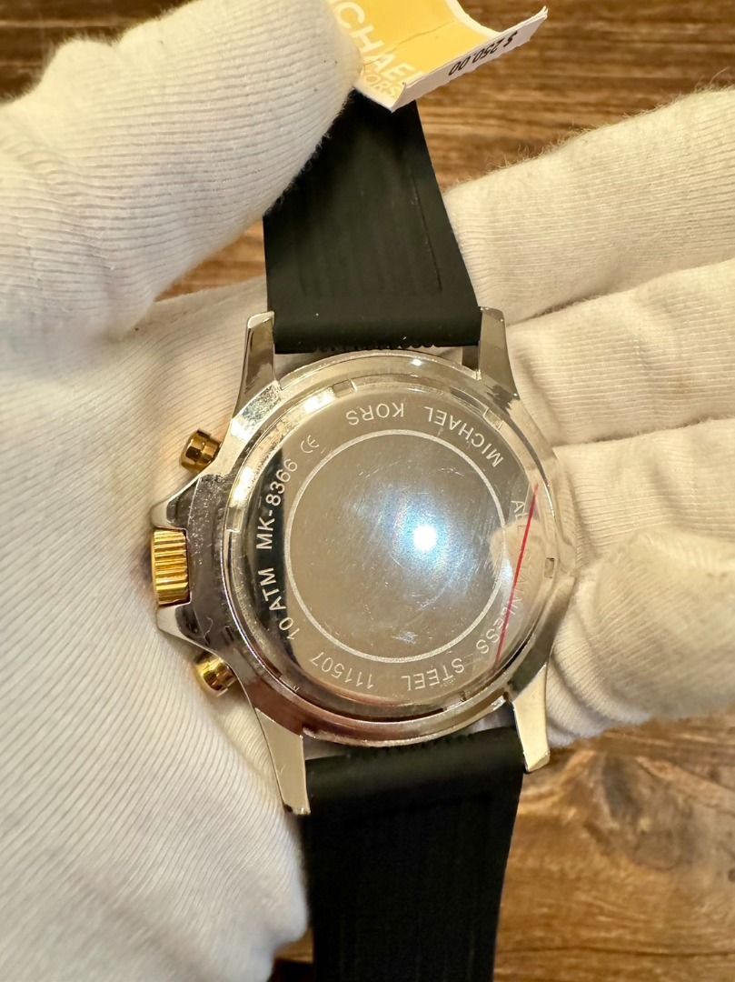 【Michael Kors】MK 全新 黑底金邊 水鬼系列 石英機芯 三眼計時運動手錶- Ouye Select Shop, 他的時尚, 手錶 ...