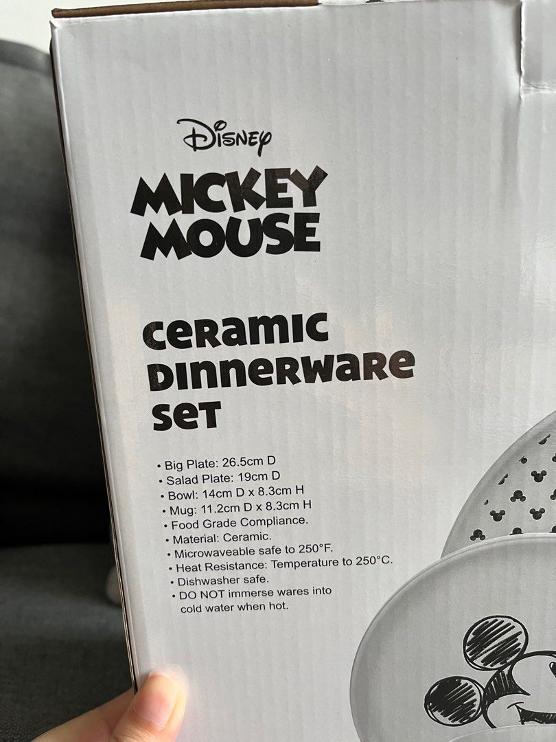 Mickey mouse ceramic dinnerware, Furniture & Home Living, Kitchenware ...