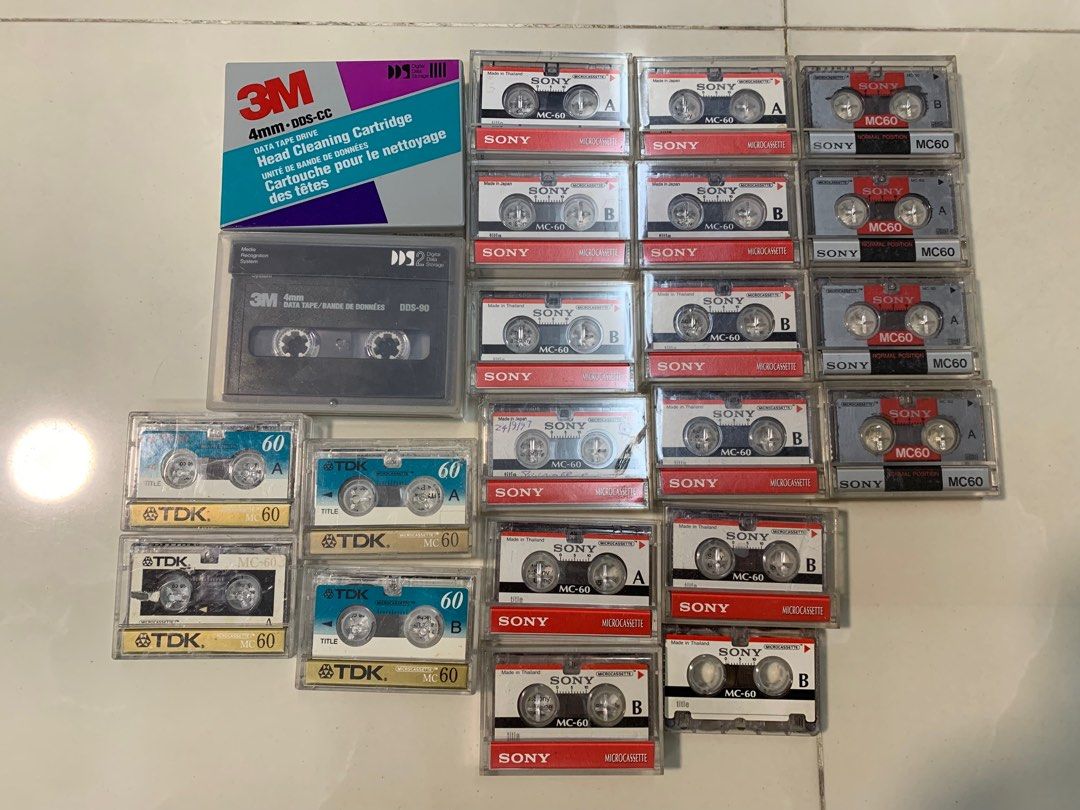 Microcassette recorder / tapes (Olympus new / Panasonic, Sony, Sanyo ...