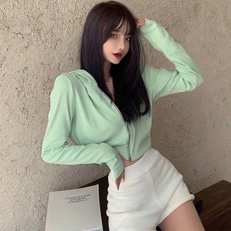 Mint Green Short Jacket Top, Women's Fashion, Tops, Longsleeves on ...