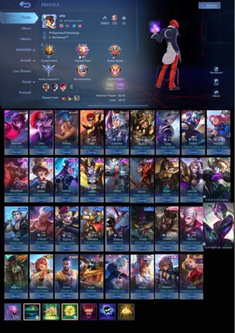 Mobile Legends Account, Video Gaming, Gaming Accessories, Game Gift ...