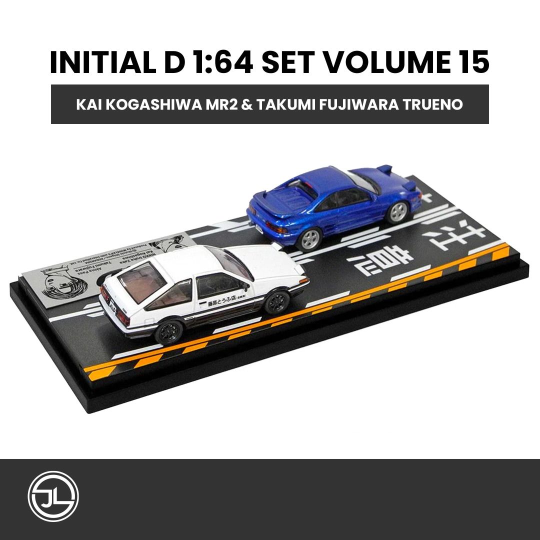 Modelers 1/64 Initial D 1:64 Set Vol.15 Kai Kogashiwa MR2 (SW20) & Takumi Fujiwara Trueno (AE86 ...