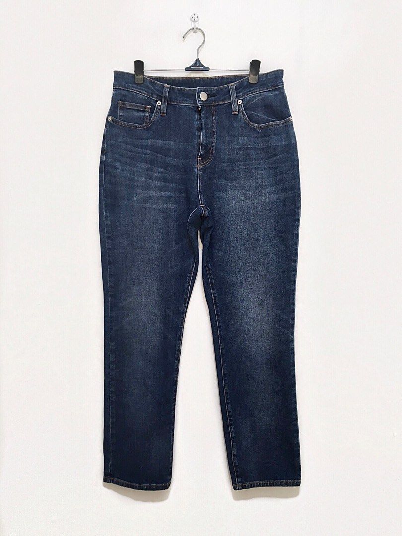 MUJI 4-way stretch denim boyfit jeans, Women's Fashion, Bottoms, Jeans on Carousell