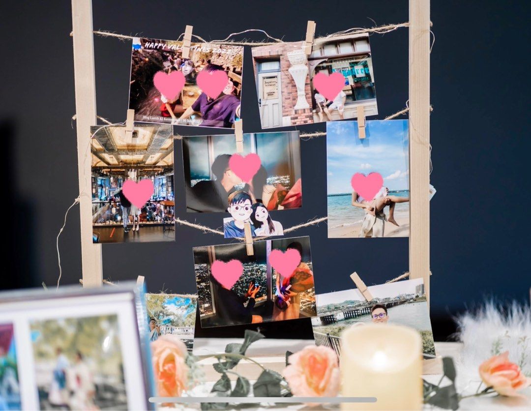 Multi photo tabletop display / Photo Frame / Photo Hanger / Photo ...