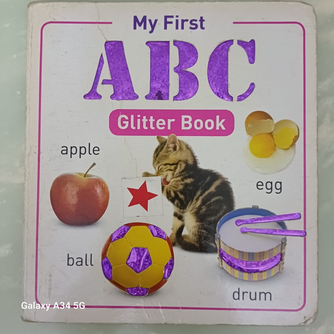 My First ABC Glitter Book - Board Book, Hobbies & Toys, Books ...