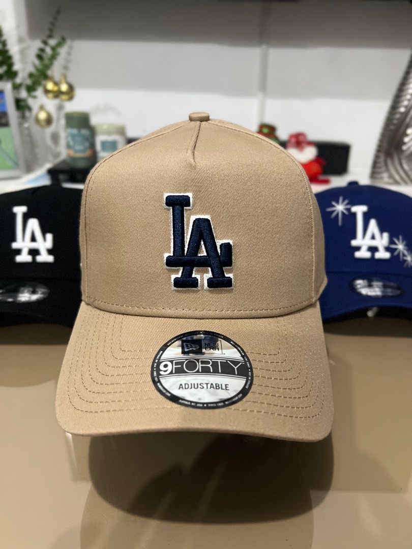 New era LA Dodgers 9forty Aframe camel beige snapback cap, Men's ...
