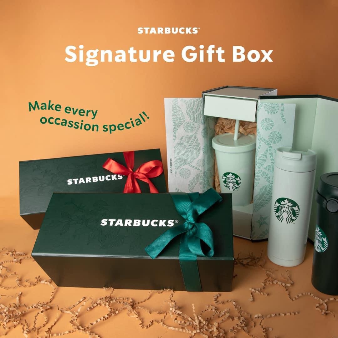 NEW STARBUCKS Signature Gift Box, Food & Drinks, Gift Baskets & Hampers ...