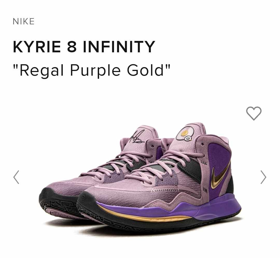 NIKE KYRIE 8 INFINITY "Regal Purple Gold", Men's Fashion, Footwear ...