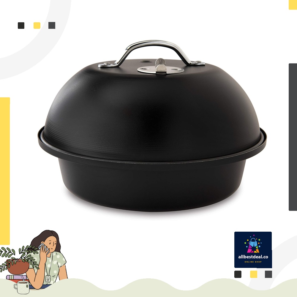 Nordic Ware 36567 Personal Size Stovetop Kettle Smoker, Black ...