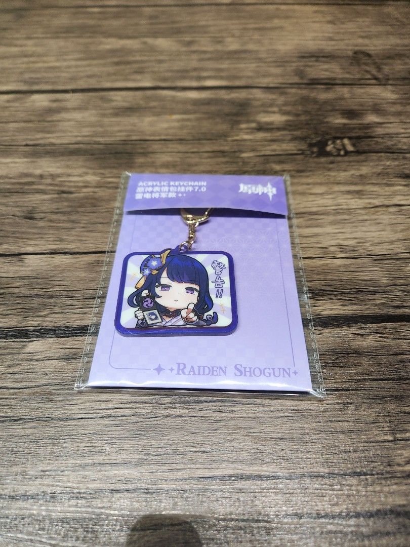Official Genshin keychain Raiden Shogun, Hobbies & Toys, Memorabilia & Collectibles, Fan ...