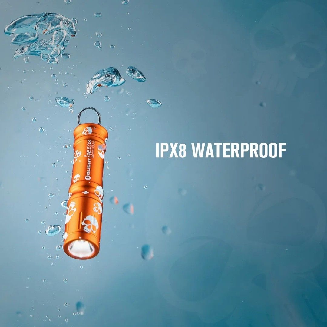 (Limited Edition) Olight i3E Orange Skull Keychain Flashlight, Sports ...