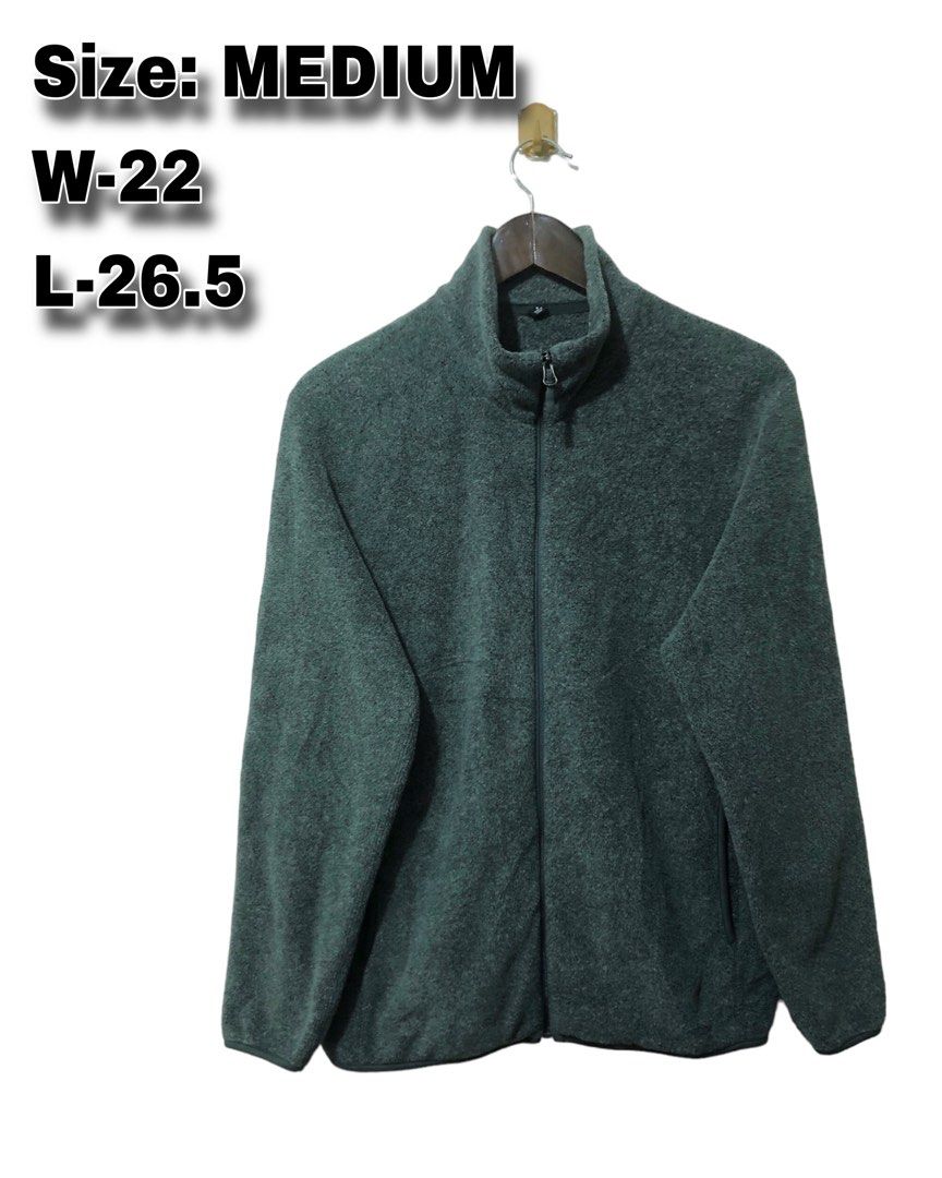 Original UNIQLO Ash Gray Fleece Jacket, Men's Fashion, Coats, Jackets ...
