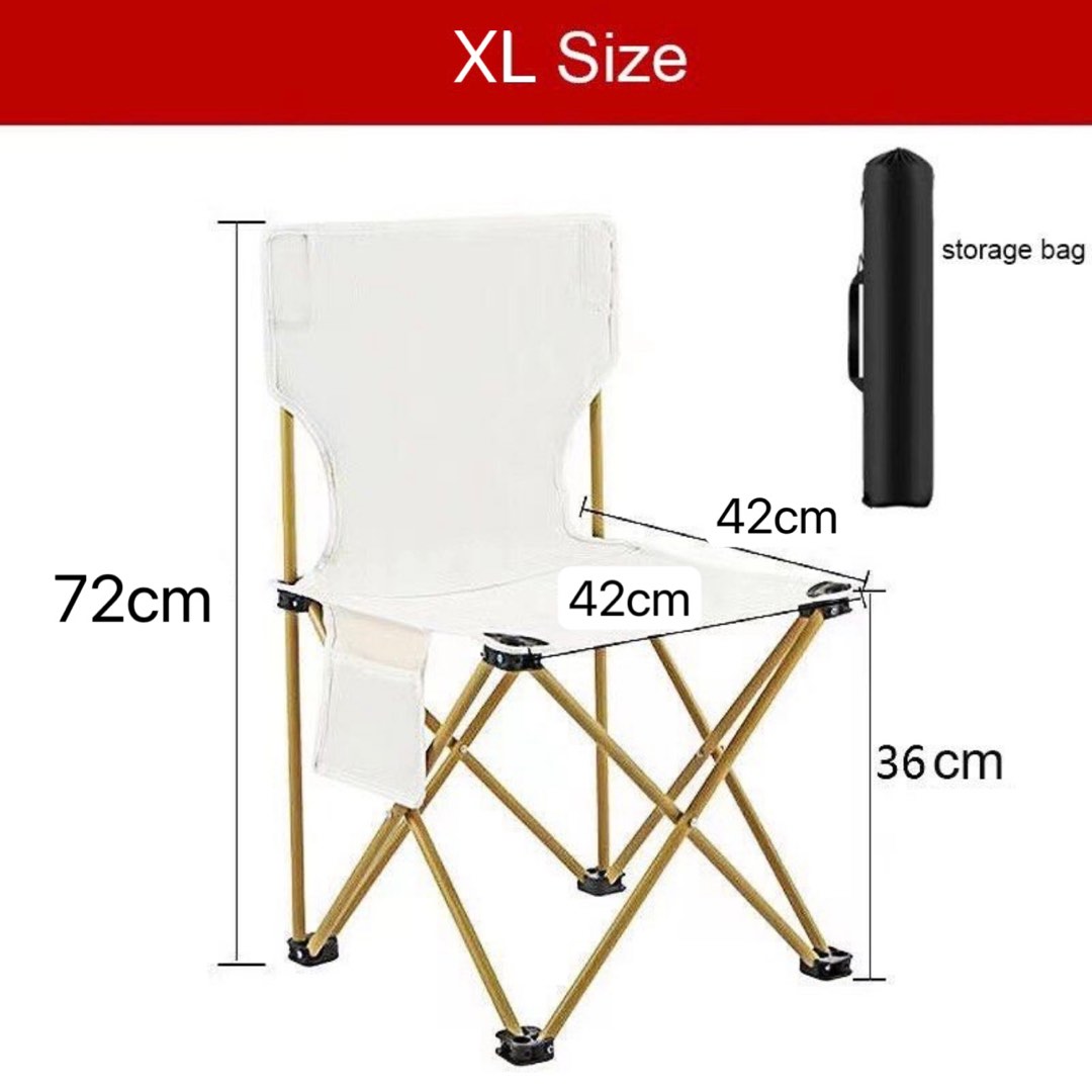 Outdoor camping folding chair Muji style, Furniture & Home Living ...