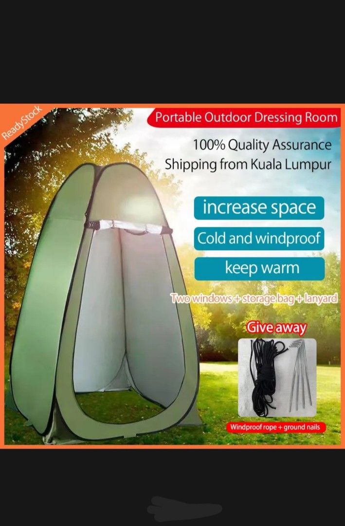 Outdoor changing tent, Sports Equipment, Hiking & Camping on Carousell