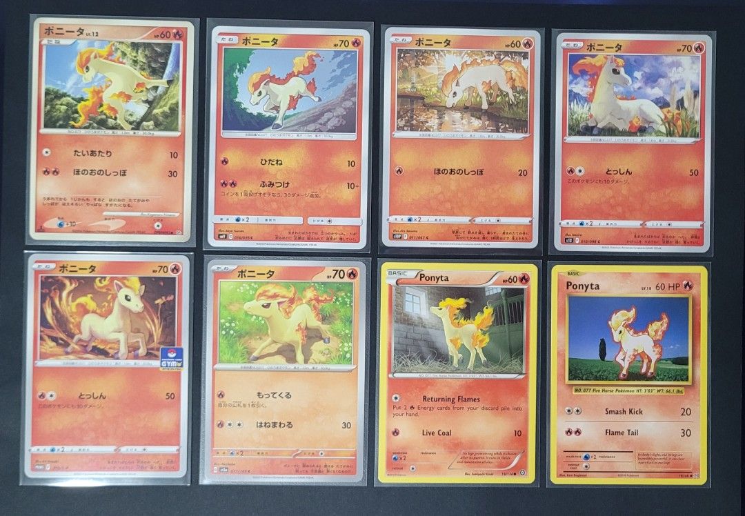Ponyta + Rapidash - Jap and Eng Cards / Pokemon Trading Card, Hobbies ...