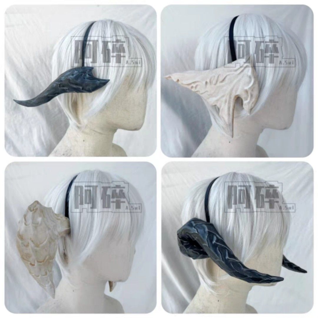 PRE-ORDER FFXIV Au Ra Horns FF14 Final Fantasy 14 Raen Xaela, Hobbies ...