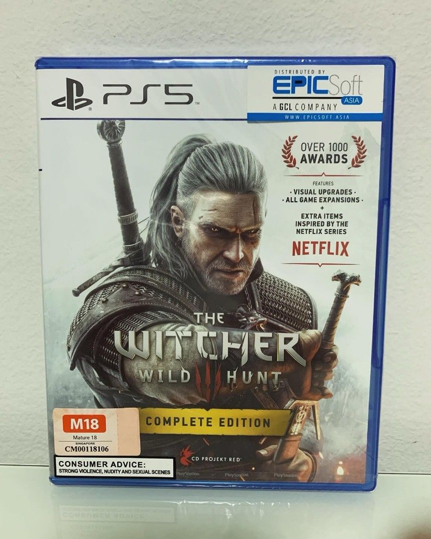 PS5 Games The Witcher Wild Hunt 3 Complete Edition (BNIB), Video Gaming ...