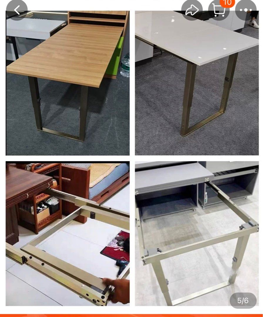 Pull out table / extendable table mechanism, Furniture & Home Living ...