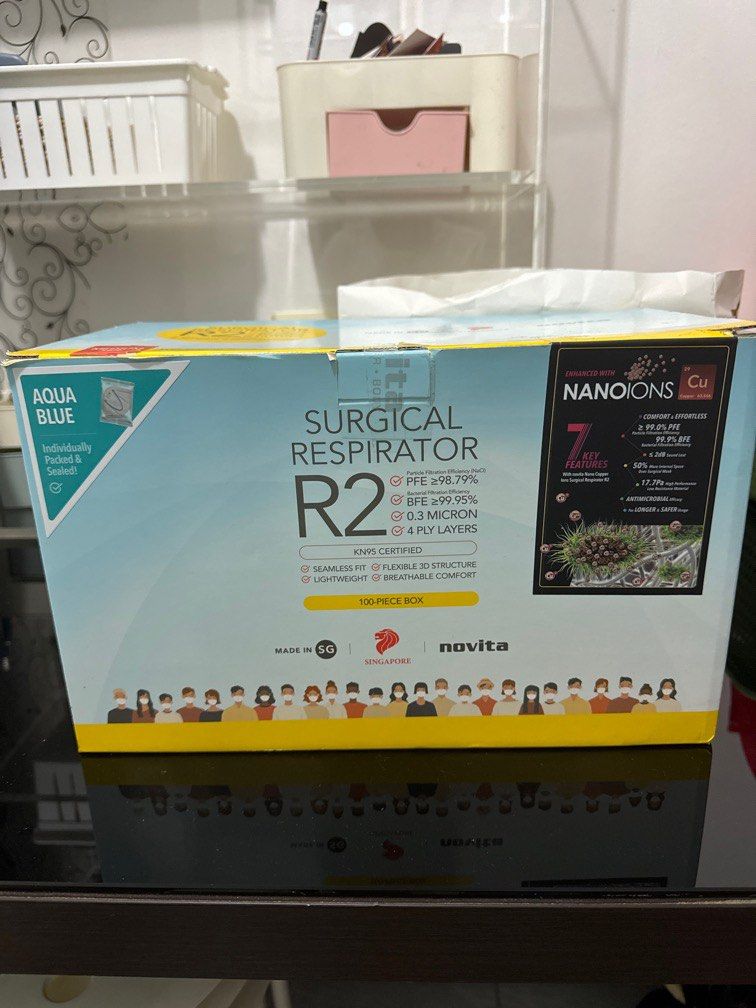 R2 surgical respirator R2 mask, Health & Nutrition, Face Masks & Face ...