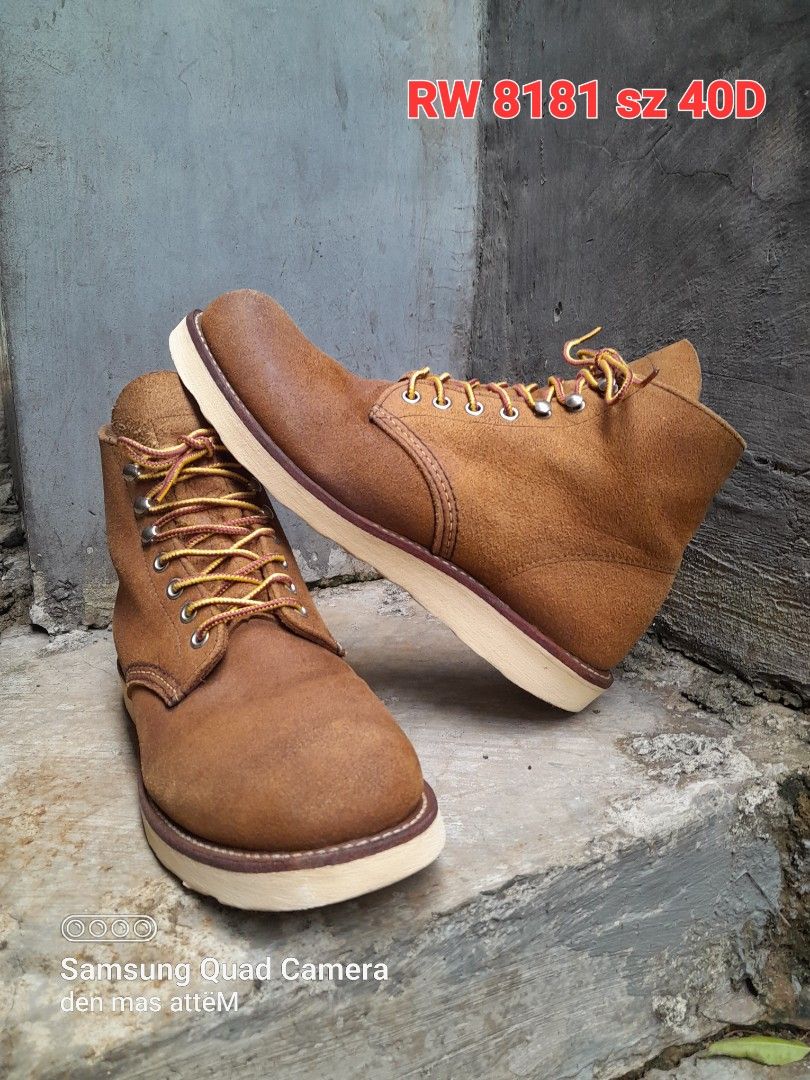 red wing 8181 redwing roundtoe, Fesyen Pria, Sepatu , Sepatu Boot di ...