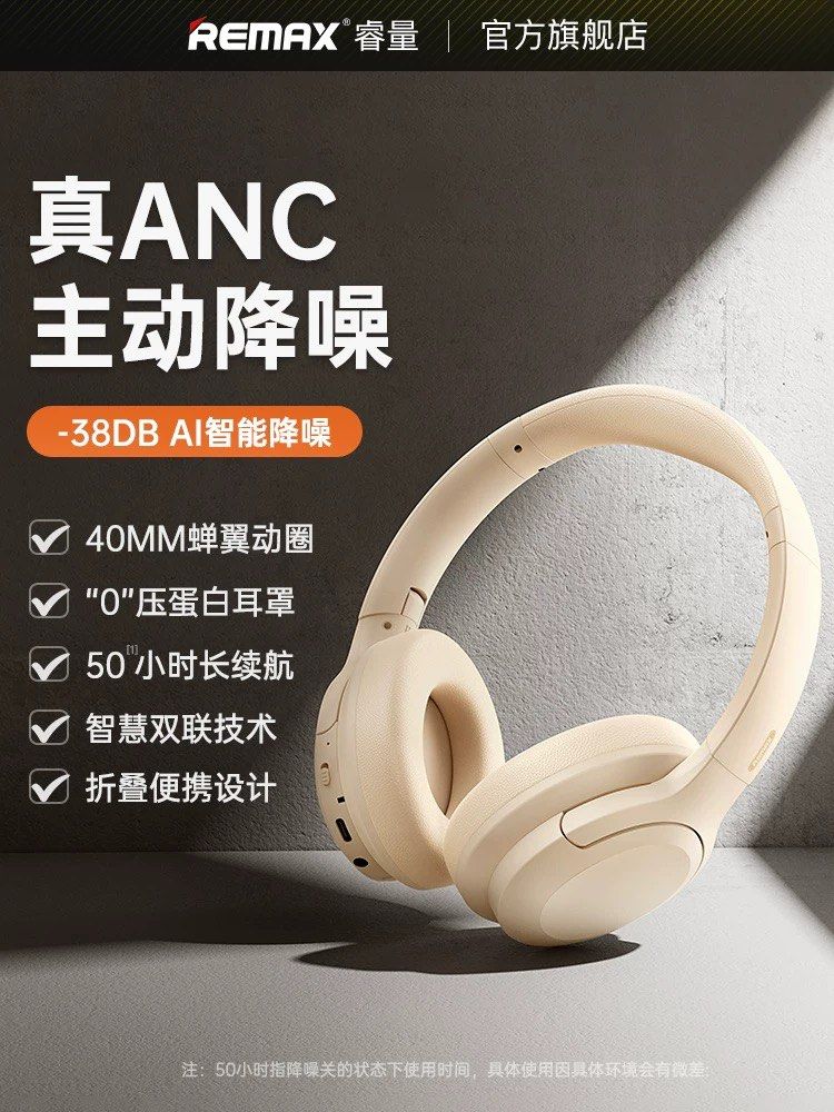 REMAX RB-900HB ANC Noise Canceling Wireless Headset Bluetooth 5.3 Headphones, Audio, Headphones ...