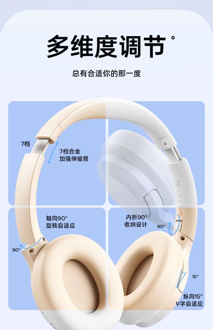 REMAX RB-900HB ANC Noise Canceling Wireless Headset Bluetooth 5.3 Headphones, Audio, Headphones ...