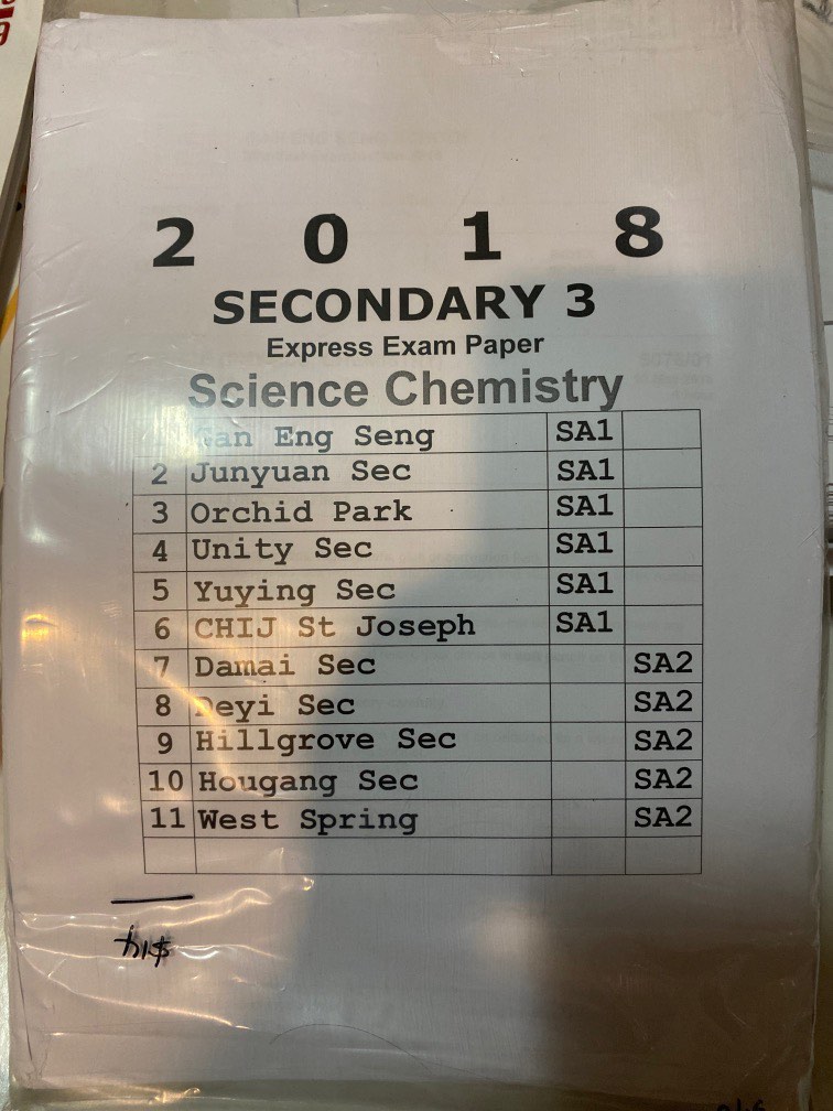 sec 3 science chemistry past year papers, Hobbies & Toys, Books ...