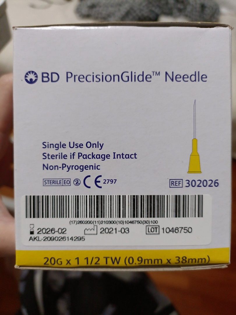 [Set] Braun Compound Sodium Lactate (1 L) + IV tube + Needles (20G ...