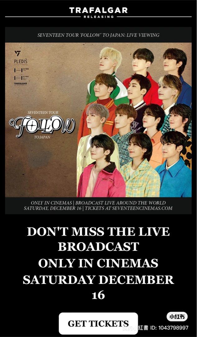 SEVENTEEN FOLLOW CONCERT TICKET, Tickets & Vouchers, Event Tickets on Carousell