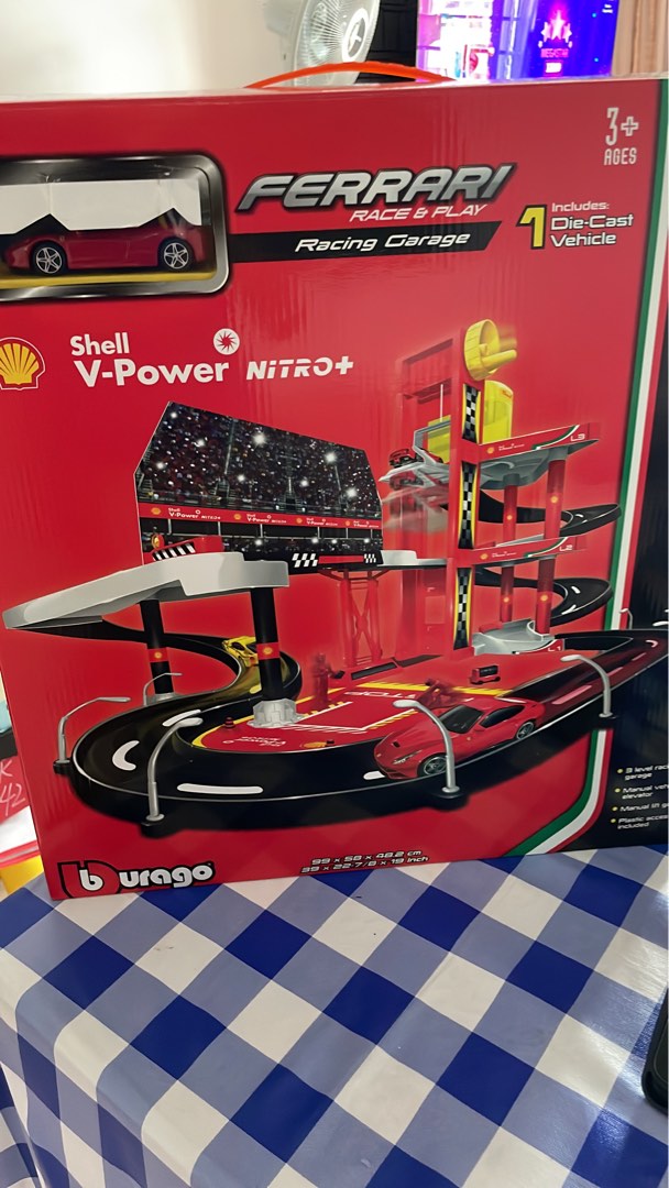 Shell ferrari car garage toy, Hobbies & Toys, Toys & Games on Carousell