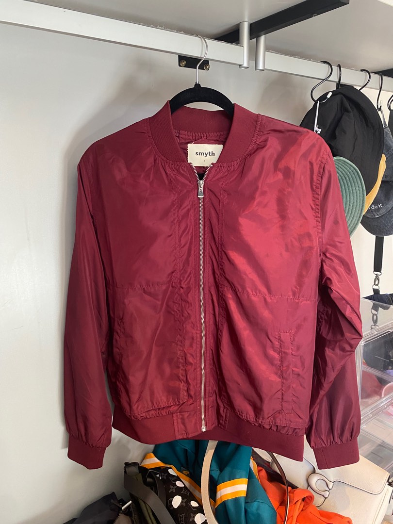SM Youth Red Bomber Jacket, Men's Fashion, Coats, Jackets and Outerwear ...