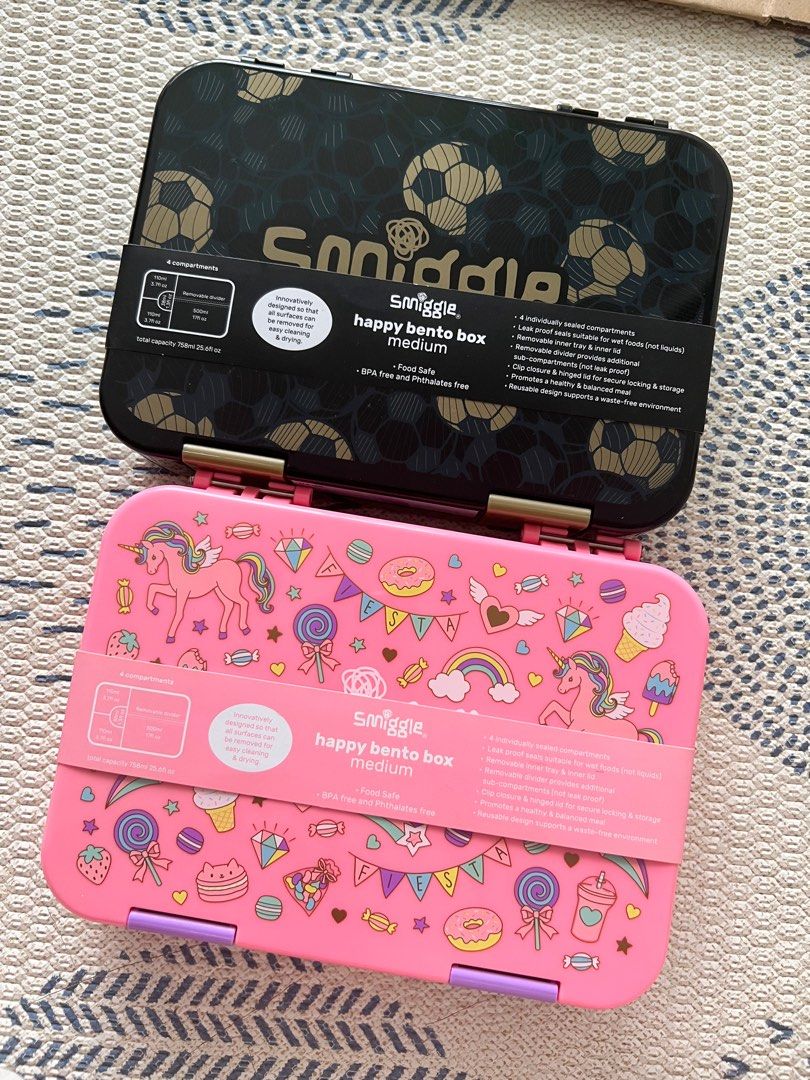 Smiggle Original Lunch box Tempat Bekel Bento, Buku & Alat Tulis, Alat ...