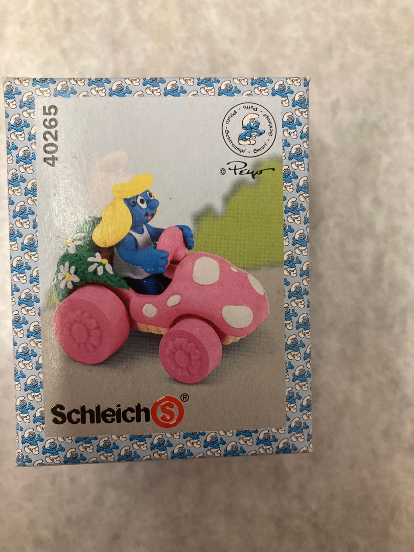 Smurfette in Car, Hobbies & Toys, Toys & Games on Carousell