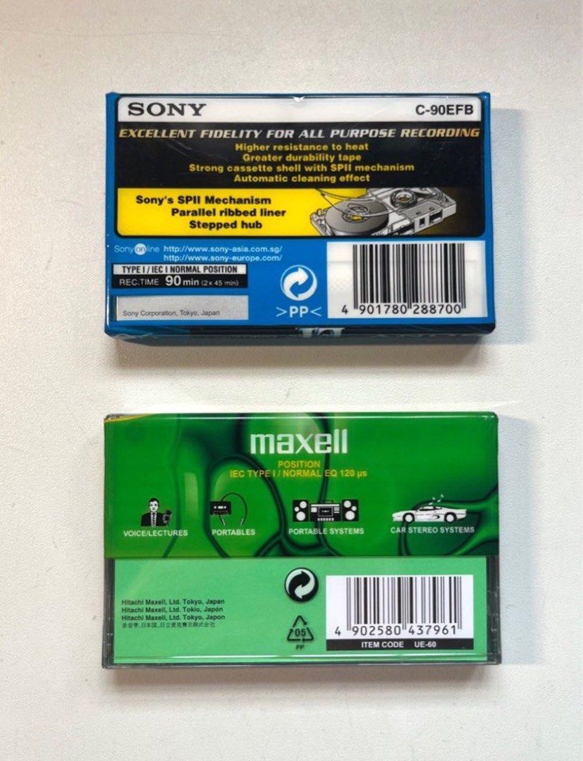 Sony/Maxwell Cassette (new), Audio, Other Audio Equipment on Carousell