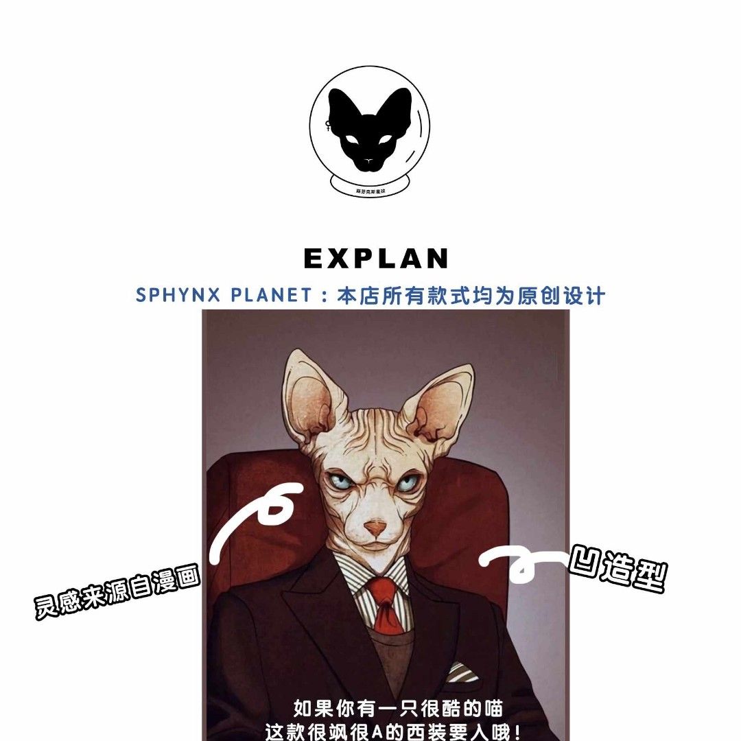 SPHYNX PLANET only Suit it's not full set 無毛貓星球 全套 Pre-order, Pet ...