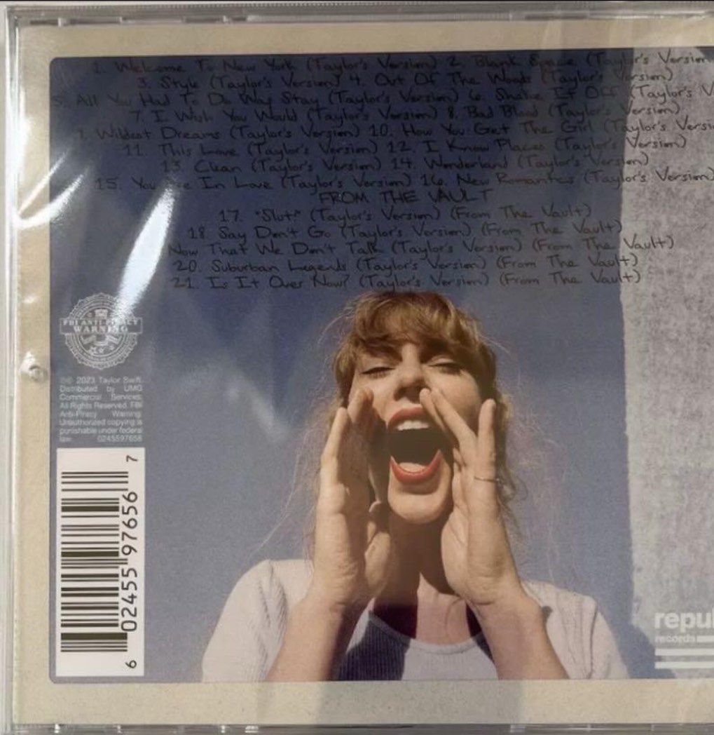 TAYLOR SWIFT : 1989 TAYLOR’S VERSION (CRYSTAL SKIES BLUE EDITION ...